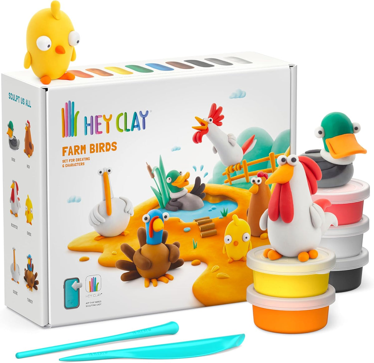 Hey Clay | Air Dry Clay Farm Birds | Sensory Toys Australia – The ...