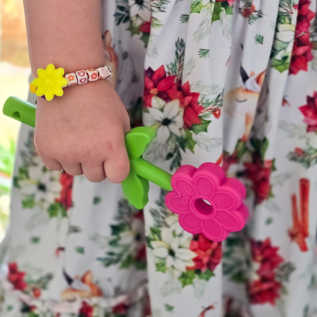 Hand Held Chew Tool- ARK's Flower Wand Chewy – The Sensory Sloth
