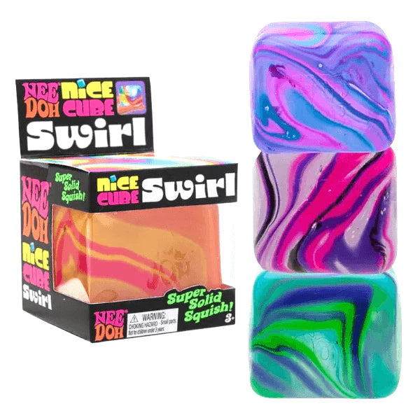 NeeDoh NICE Cube Swirl | Sensory Fidget Toy |Super Squeeze Stress Ball ...