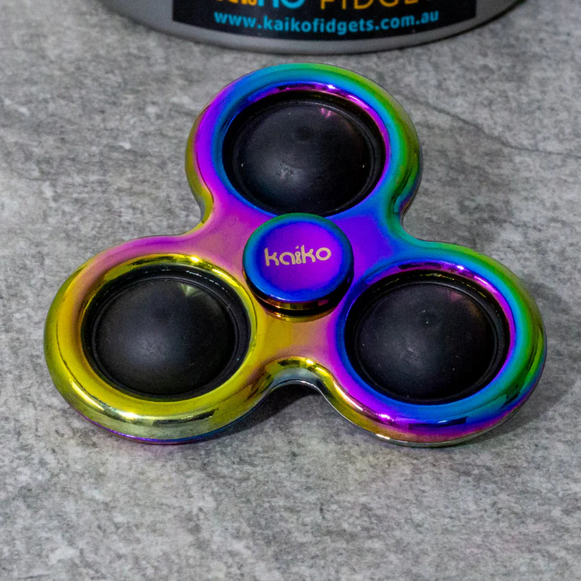 Oil Slick Premium Pop It Metal Spinner – Strong Resistance – The ...